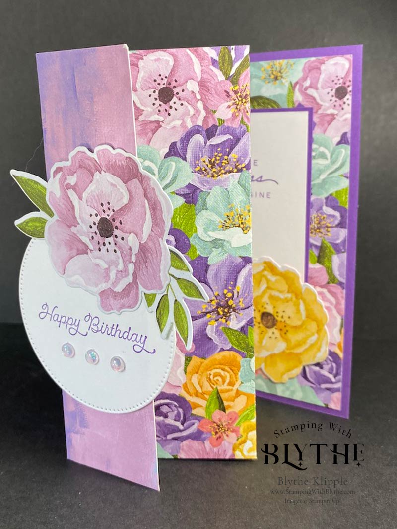 Fun Fold Card Using Designer Series Paper - Blythe Klipple, Stamping ...