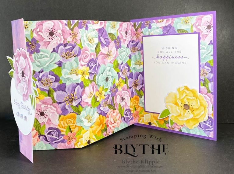 Fun Fold Card Using Designer Series Paper - Blythe Klipple, Stamping ...